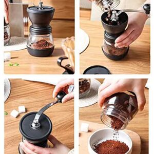 Manual Coffee Bean Grinder with Manual Adjustment Tank For Coffee Lovers Small Hand Coffee Grinder With Handle Easy To Use For Travel Outdoor