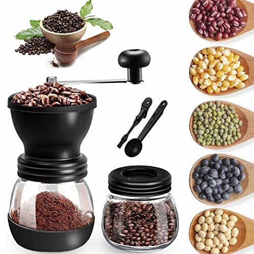 Manual Coffee Bean Grinder with Manual Adjustment Tank For Coffee Lovers Small Hand Coffee Grinder With Handle Easy To Use For Travel Outdoor