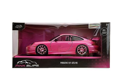 Pink Slips 1:24 Porsche 911 GT3RS Die-Cast Car, Toys for Kids and Adults(Pink)