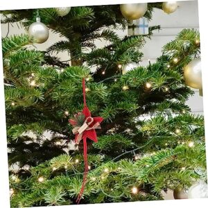 Garneck Xmas Tree Hangings Christmas Tree Hanging Decoration Felt Stars for Crafts Christmas Bell Ornament Pine Decor Household Decoration Rural Office Gift Cloth Party Supplies 1Pc