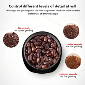 Grain Grinder 50g Stainless Steel Coffee Grinder Electric For Herb Nut Spice 150W Grain Grinder Mill for Home Chinese Herbal With Brush Easy To Clean(American Standard 110V)