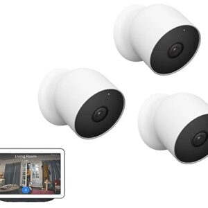 Google Nest Cam Battery Wireless Outdoor Camera and Screen Bundle (Triple Camera and Screen)