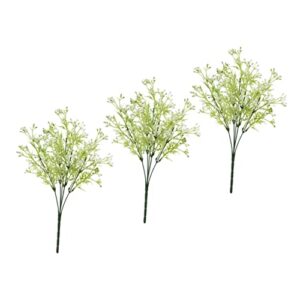 abaodam 3pcs artificial flower arrangement outdoor faux plants faux greenery plastic outdoor plants artificial flowers artificial greenery shrubs plant decor decorative fake green plant