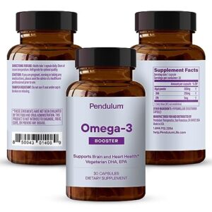 Pendulum Omega-3 Supplement - Vegetarian Algae Omega Supplement Promotes Brain & Heart Health with DHA & EPA - 30 Capsules