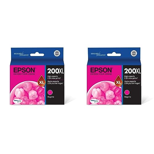 Epson T200 DURABrite Ultra -Ink High Capacity Magenta -Cartridge (T200XL320-S) for Select Expression and Workforce Printers, Large (Pack of 2)