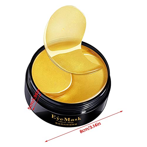 Eye Masks for Dark Circles and Puffiness 24K Gold Collagen Eye Mask 60 Pcs Eye Patches Wrinkle Treatment Moisturizing Eye Gel Pads for Anti-Aging Refreshing Skin Beauty & Personal Care,Easy to Use