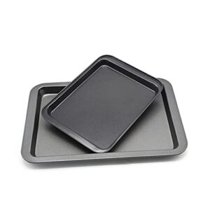 Temkin Rectangular Non-Stick Bread Cake Baking Tray Baking Tray Oven Rectangular Black Baking Tray DIY Baking (Color : Black, Size : Small)