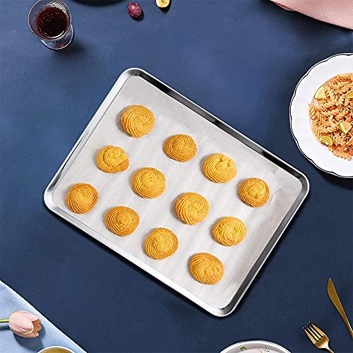 TEMKIN Baking Tray with Removable Cooling Rack Set Stainless Steel Wire Grid Tray Kitchen Oven Cook Pan Non-Stick Bread Barbecue Holder (Size : Small)