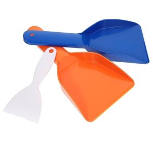 yardwe 3pcs human design portapotty refrigerator ice shovel ice removal shovel ice scooper scraper snow removing shovel handheld frost spade multifunction deicing shovel snow blower pp