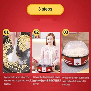 FGUDFOD 5L Large Capacity Electric Corn Popcorn Maker Household Automatic Hot Air Popcorn Making Machine DIY Corn Popper Can Barbecue