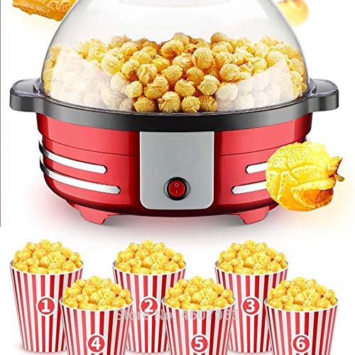 FGUDFOD 5L Large Capacity Electric Corn Popcorn Maker Household Automatic Hot Air Popcorn Making Machine DIY Corn Popper Can Barbecue