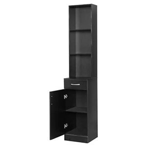 Black Skinny Storage Cabinet Tall Skinny Cabinet,Wall Cabinet Skinny Cabinet Narrow Kitchen Cabinet Tall Skinny Storage Cabinet Skinny Bathroom Cabinet Tall Narrow Bathroom Kitchen Living Room Storage