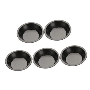 homsfou 5pcs pizza plate small baking dish bread baking molds pizza crisper tray pizza baking pan pizza oven round baking pan oven tray for kitchen metal pizza pan round shaped baking pan