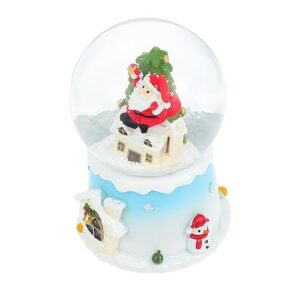 abaodam xmas snow globe 1pc crystal ball music box office decoration work desk decor lantern decor vintage snow globes luminous crystal ball santa snow globes self made