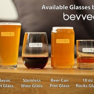 Braille Cheers Rocks Glass - Fun Braille Gifts for Braille Teachers and Visually Impaired or Blind Braille Readers - 10.25 Oz Glasses