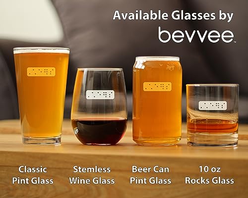 Braille Cheers Rocks Glass - Fun Braille Gifts for Braille Teachers and Visually Impaired or Blind Braille Readers - 10.25 Oz Glasses