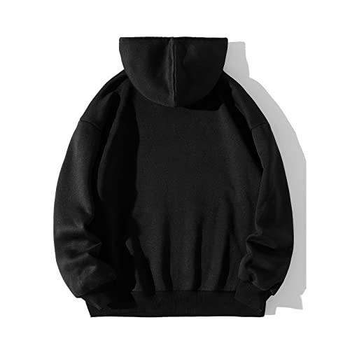 Bloderetu Hoodies For Women Graphic Print Sweatshirt Y2k Fall Drawstring Clothing 2023 Fashion Trendy Outfits (a-Black, M)