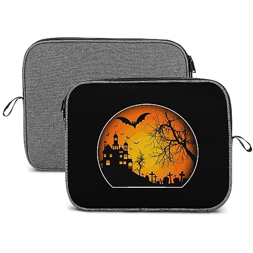 Twilight Bat Halloween Laptop Sleeve Case Protective Notebook Carrying Bag Travel Briefcase 14inch