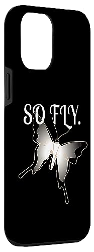 iPhone 14 Pro Max So Fly Butterfly Entomology White Minimalist Butterflies Case