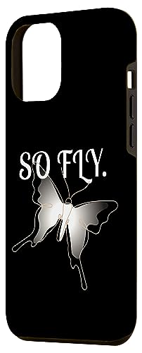 iPhone 14 Pro Max So Fly Butterfly Entomology White Minimalist Butterflies Case