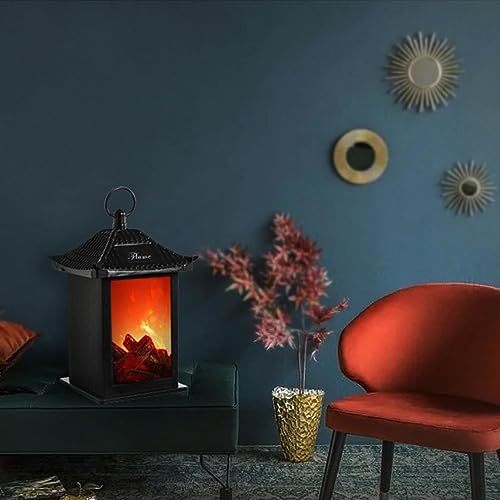 Lanterna Da CamIino Con Fiamme, Fuoco A Batteria Senza Fiamma A LED, Luce Soffusa Luce Di Fuoco Senza Fiamma Realistica Squisita, Per Feste Di Compleanno Al Coperto