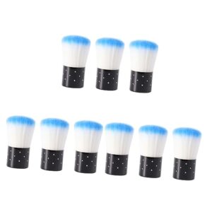 9 pcs mushroom brush cleaner nail art tools brush kabuki brushes for makeup pinceles para uñas acrilicas nail nail brush acrylic cosmetics brush powder brush paint soft