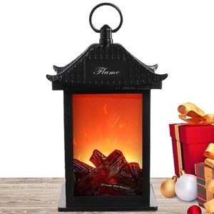 lanterna da camiino con fiamme, fuoco a batteria senza fiamma a led, luce soffusa luce di fuoco senza fiamma realistica squisita, per feste di compleanno al coperto