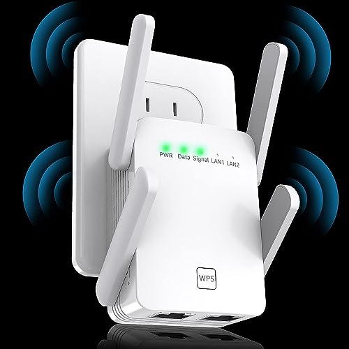 Fastest WiFi Extender/Booster | 2023 Release Up to 74% Faster | Broader Coverage Than Ever WiFi Signal Booster for Home | Internet/WiFi Repeater, Covers Up to 8470 Sq.ft, w/Ethernet Port,1-Tap Setup