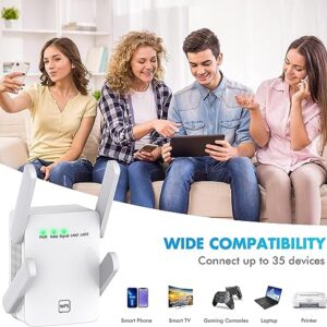 Fastest WiFi Extender/Booster | 2023 Release Up to 74% Faster | Broader Coverage Than Ever WiFi Signal Booster for Home | Internet/WiFi Repeater, Covers Up to 8470 Sq.ft, w/Ethernet Port,1-Tap Setup