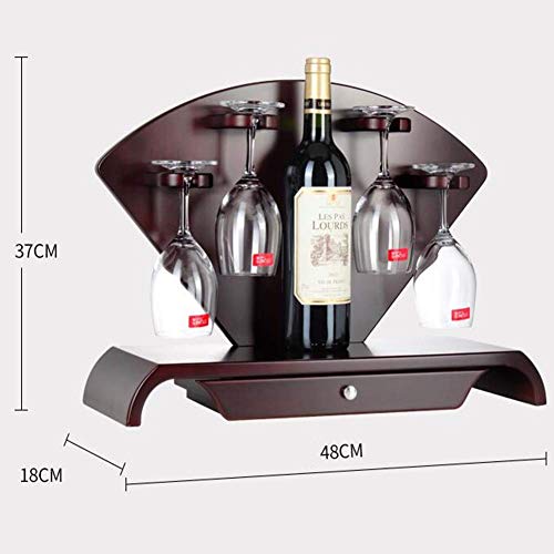 SEYFI Wine Racks,Wine Glass Rack, European Freestanding Tabletop with Storage Drawers Wine Holder for Bar Wine Cellar Basement Cabinet Pantry Kitchen Decoration