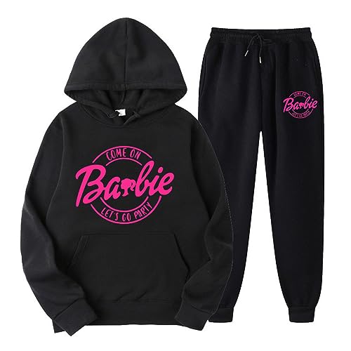 wkind olades Pink Come On Let's Go Party Hoodies Sweatpants Set for Women pumpkin halloween Shirt christmas Fashion Trendy Outfits Oversized Sweatshirts Pullover Fall Clothes