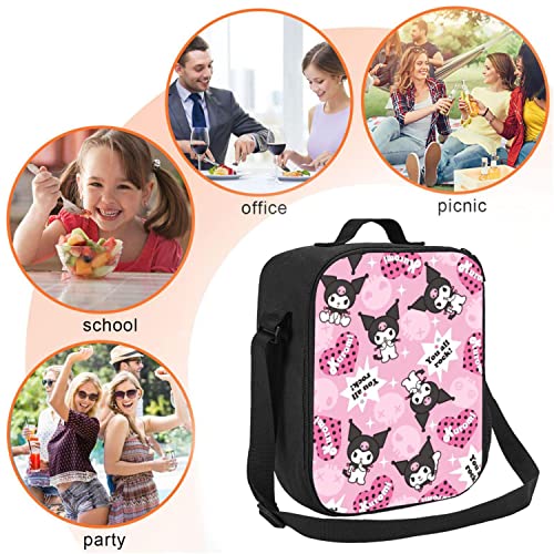 BIJASANI Kawaii Backpack 3PC Set Girls Bookbag Teens Laptop Backpack with Lunch Bag Pencil Case Casual Daypack