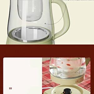 Household Multifunctional Tea Machine Health Pot Glass Kettle Intelligent Automatic Kettle Water Heater 1.5L with Filter Teapot Split Electric Teapot Anti-Dry Heat Preservation for 24 Hours A,1.5L (C