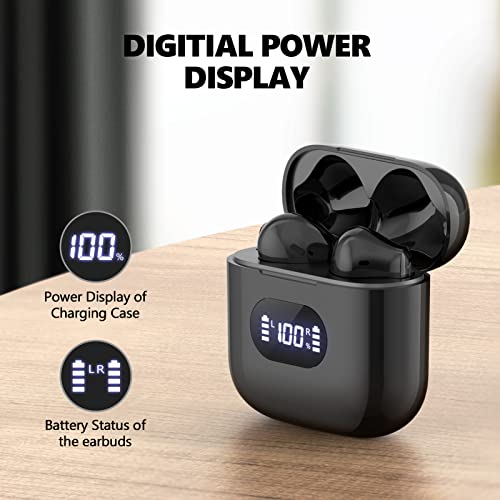 Wireless Earbuds, Bluetooth Ear Buds Crystal-Clear Calls Built-in Mic V5.3 Bluetooth Headphones, 40Hrs Battery Life with LED Power Display IPX7 Waterproof Stereo Sound Ear Buds for Gym and Working