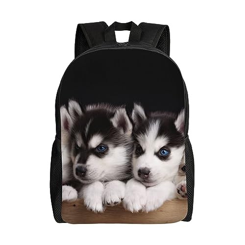 QQLADY Husky Dog Travel Backpack for Women Men Carry On Backpack Waterproof 15.6inch Laptop Backpack Hiking Casual Bag Backpack