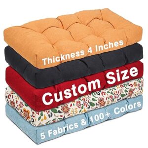 custom bench cushions,non-slip memory foam bench cushion, indoor furniture cushion, window seat cushion, outdoor waterproof swing cushion, storage bench (custom size, 4 inch thick, 100+ colors)