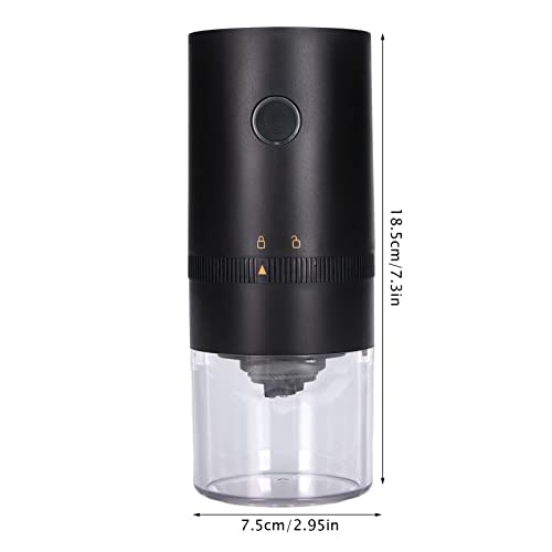 Coffee Grinder, Portable Electric Coffee Grinder for Office and Home, Electric Grinder for Coffee Beans, Peanut, Beans, Spice, Nuts (Black)