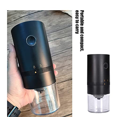 Coffee Grinder, Portable Electric Coffee Grinder for Office and Home, Electric Grinder for Coffee Beans, Peanut, Beans, Spice, Nuts (Black)