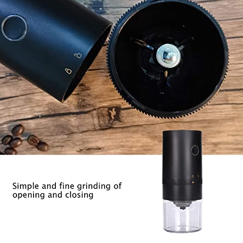 Coffee Grinder, Portable Electric Coffee Grinder for Office and Home, Electric Grinder for Coffee Beans, Peanut, Beans, Spice, Nuts (Black)