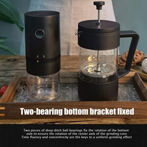 Coffee Grinder, Portable Electric Coffee Grinder for Office and Home, Electric Grinder for Coffee Beans, Peanut, Beans, Spice, Nuts (Black)