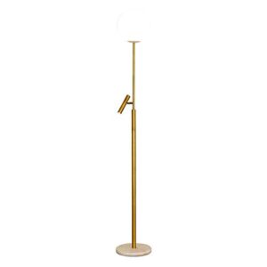 grfit floor lamp standing lamp spherical stick floor lamp ontemporary led standing light for bedrooms offices antique brass indoor pole light ，h 68.2", gold modern standing lamp retro floor lamp