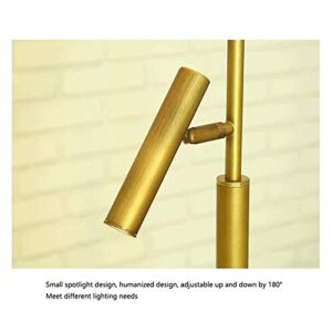 GRFIT Floor Lamp Standing Lamp Spherical Stick Floor Lamp Ontemporary LED Standing Light for Bedrooms Offices Antique Brass Indoor Pole Light ，H 68.2", Gold Modern Standing Lamp Retro Floor lamp