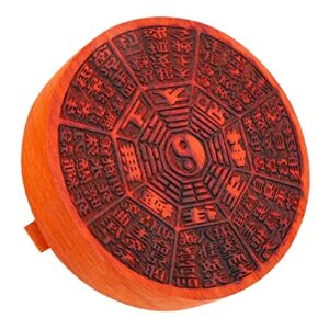 tehaux seal of rebirth curse chinese decor woodsy decor wooden decor decorative stamps chinese wood stamp espejos wood bagua stamp decor stamp for crafts wooden stamp chinese style china