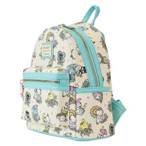 Loungefly Sanrio Hello Kitty Tattoo All Over Print Womens Double Strap Shoulder Bag Purse