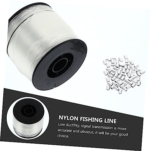 CLISPEED 2 Sets Nylon Fishing line Aluminum Parts Clear monofilament Thread Nylon Fishing Thread monofilament Fishing line Fishing Strap Nylon Wire Fishing Supplies Monocular White Conduit