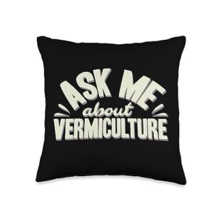 vermiculture - worm farm - worm lover - worm composting throw pillow