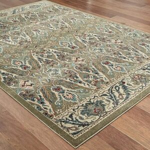 Style Haven Rosemond Updated Classic Oriental Dense Pile Area Rug 5'3" x 7'6" 5' x 8' Indoor Living Room, Bedroom, Dining Room Blue Traditional