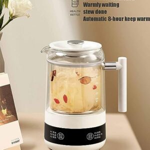 350Ml High Borosilicate Glass Health Pot Electric Kettle Flower Teapot Temperature Control ​Kettle Hot Tea Machines Appointment and Dry Boil Protection Household Multifunctional A,350Ml