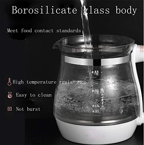 Electric Kettle, Multi-Function Teapot,Kettle, Temperature Control Kettle, Health Kettle, Automatic Thickened Glass Teapot Stainless Steel Heating Base Kettle (Color : B, Size : A)