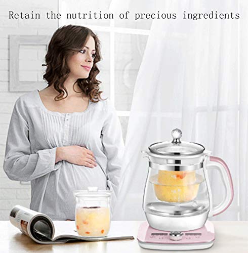 Electric Kettle, Multi-Function Teapot,Kettle, Temperature Control Kettle, Health Kettle, Automatic Thickened Glass Teapot Stainless Steel Heating Base Kettle (Color : B, Size : A)